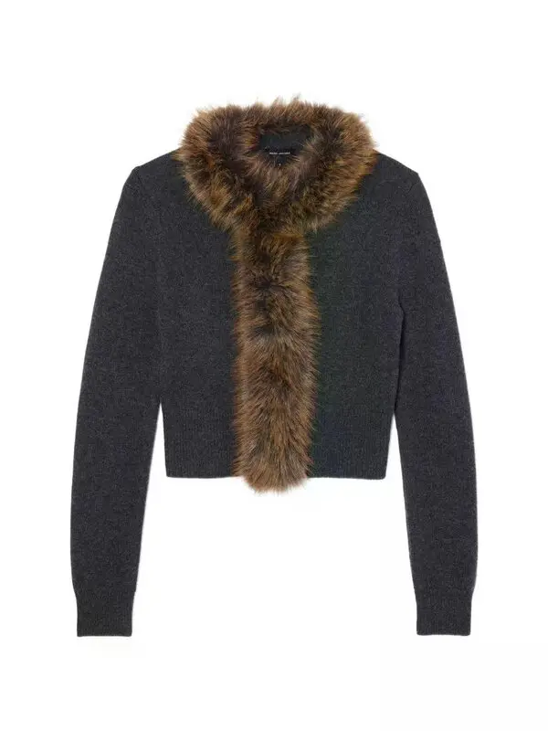 Marc Jacobs Faux-fur Lined Cardigan - Grey