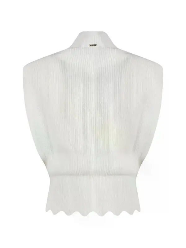 TWINSET Heart-motif Scalloped-hem Vest