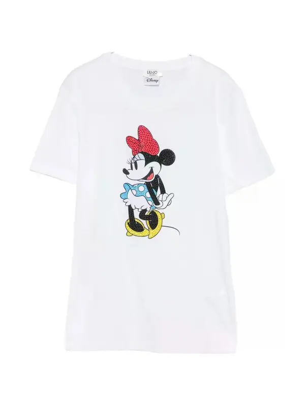 Liu Jo Disney Minnie Mouse Rhinestone-embellished T-shirt