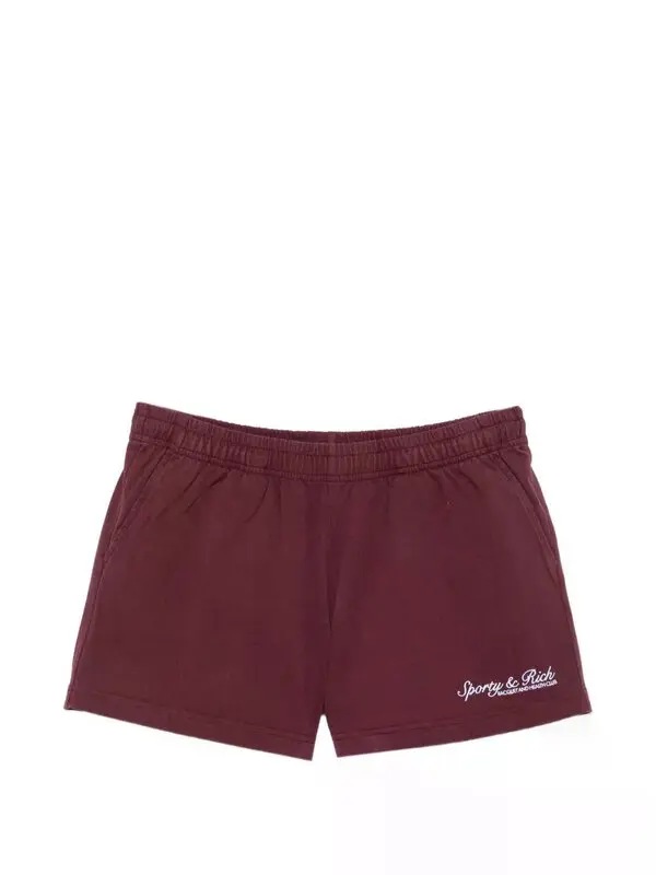 SPORTY & RICH Cotton Logo-print Shorts
