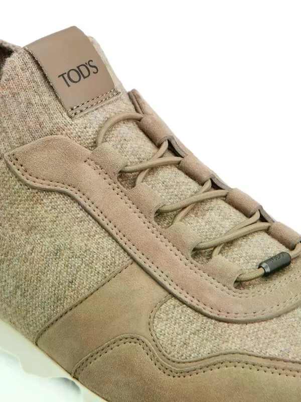 TOD'S Suede-panelled Wool-blend Sneakers