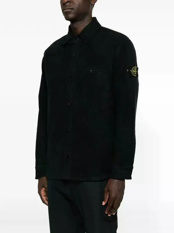 Stone Island Logo-patch Button-up Shirt