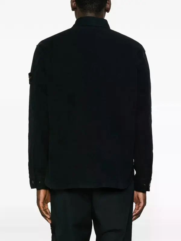 Stone Island Logo-patch Button-up Shirt