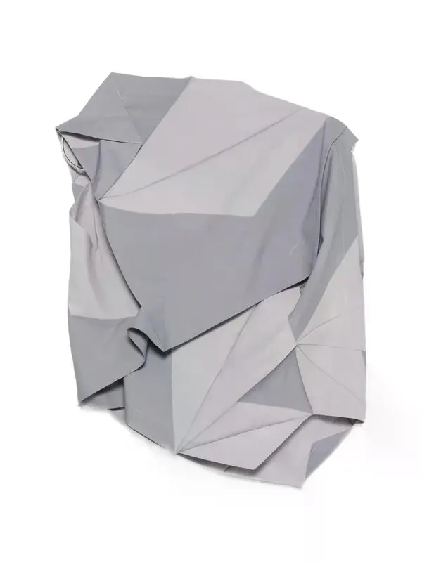Issey Miyake Origami-pleated Geometric-print Top