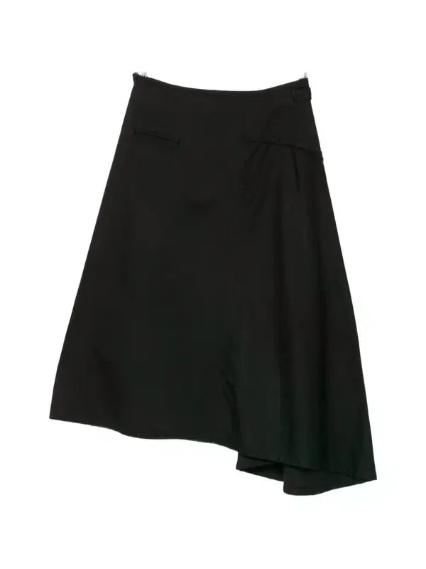 Yohji Yamamoto Asymmetric Panelled Mini Skirt - Black