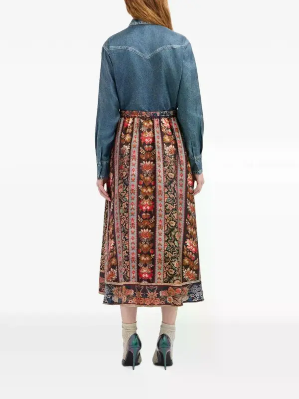 PIERRE-LOUIS MASCIA Floral Print Midi Skirt