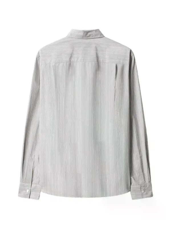 Maison Kitsuné Vertical-stripe Logo-embroidered Shirt