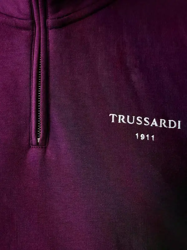 TRUSSARDI Logo-print Quarter-zip Sweatshirt