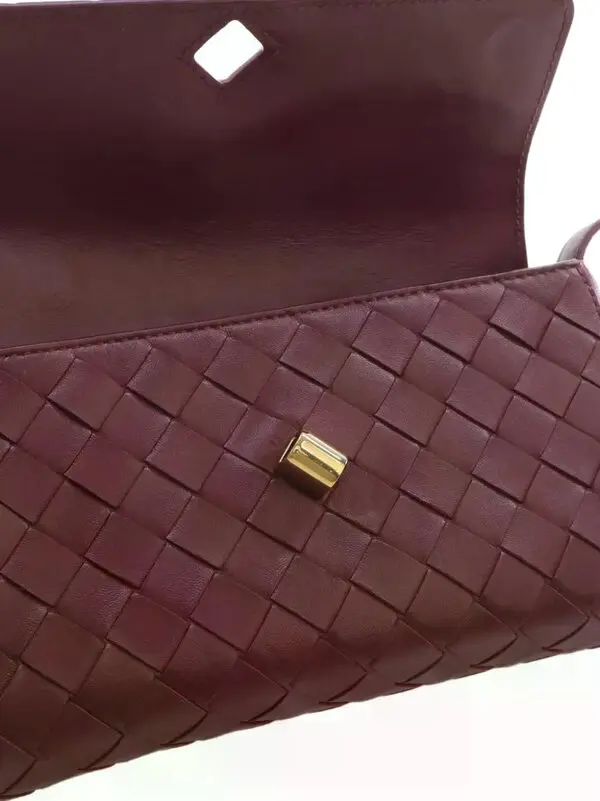 Bottega Veneta Mini Nappa Intrecciato Andiamo Cross Body Bag - Red