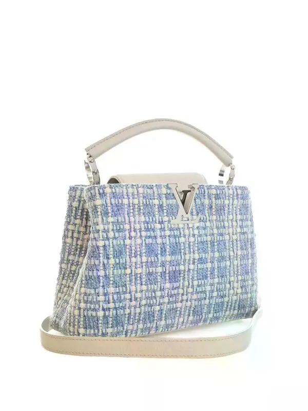LOUIS VUITTON 2015 Tweed Capucines Bb Satchel