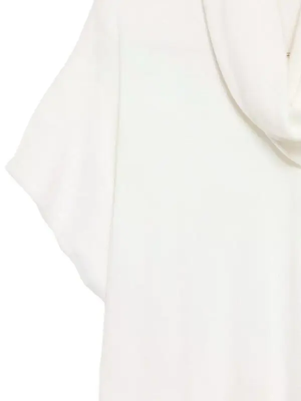 LISA YANG Jordana Cowl-neck Short-sleeve Sweater