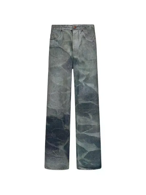PIERRE-LOUIS MASCIA Amadox Abstract-pattern Jeans - Blue
