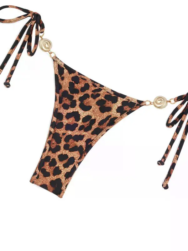 REINA OLGA Carioca Splash Leopard-print Bikini Bottoms