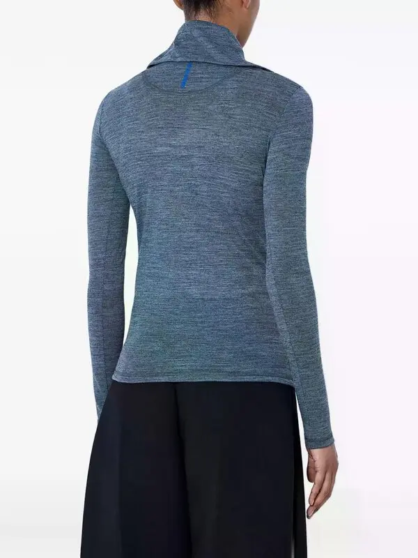 JIL SANDER Fine-knit Quarter-zip Polo Top