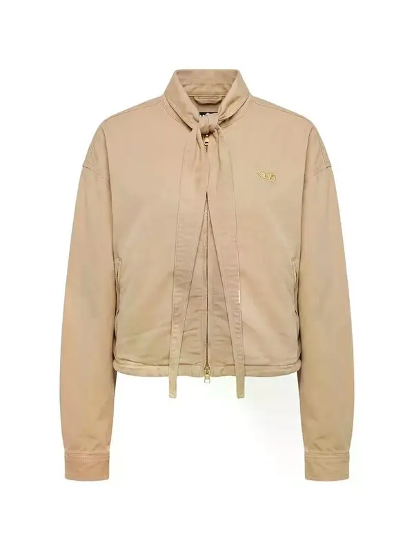 DIESEL® Tie-neck Logo-plaque Jacket