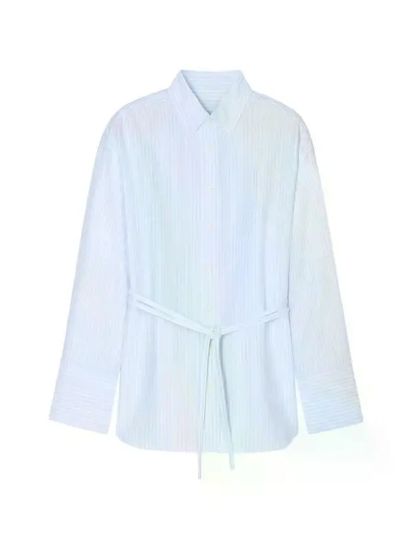 Closed Striped Belted Shirt - Blue