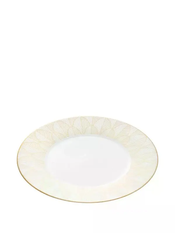 Christofle Malmaison Impériale Geometric-pattern Dinner Plate - White