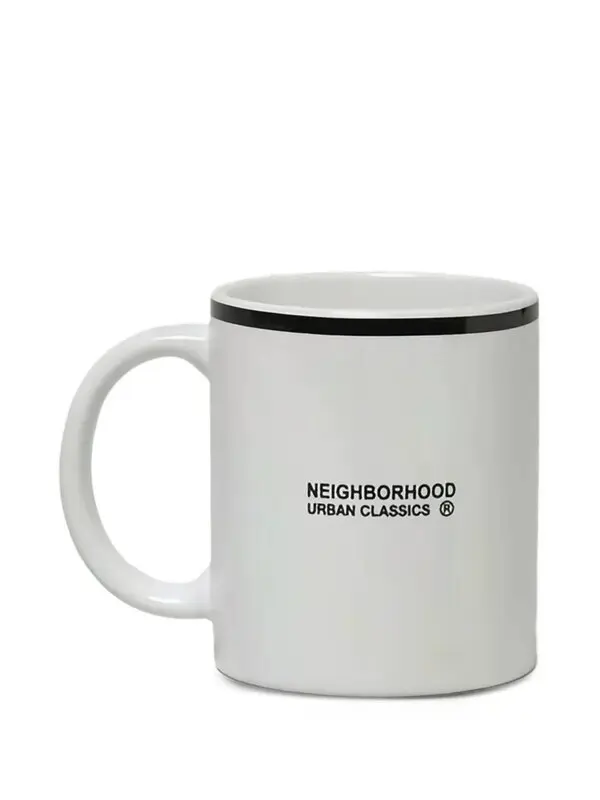 NEIGHBORHOOD Logo-print Rim Mugs - White