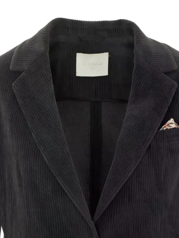 CIRCOLO 1901 Corduroy-effect Notched-lapels Blazer