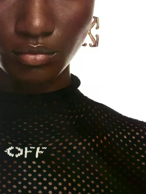 Off-White Degradé Arrow Earrings