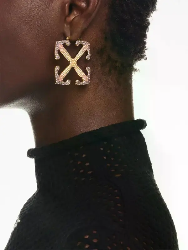 Off-White Degradé Arrow Earrings
