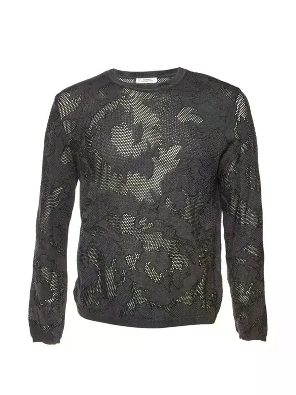Versace Floral Mesh Pullover