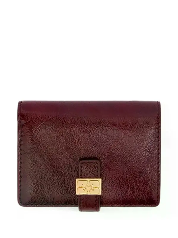 GANNI Sue Slim Card Holder - Red