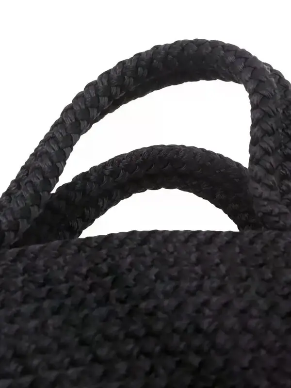 Balenciaga 2018-2026 Small Nylon Ibiza Basket Bag Satchel - Black
