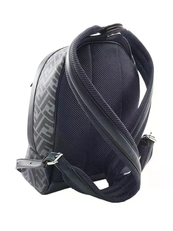 Fendi 2020-2026 Small Zucca Coated Canvas Chiodo Diagonal Backpack