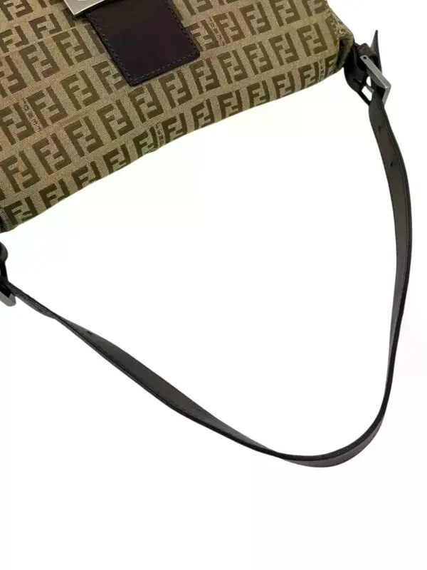 Fendi 2000-2010 Zucchino Canvas Baguette Shoulder Bag