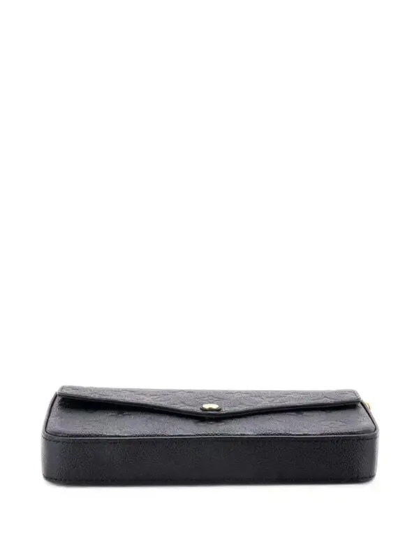 LOUIS VUITTON Felicie Pochette Monogram Empreinte Leather Crossbody Bag - Black
