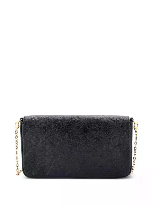 LOUIS VUITTON Felicie Pochette Monogram Empreinte Leather Cross Body Bag - Black