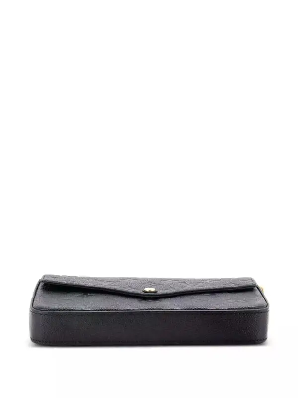 LOUIS VUITTON Felicie Pochette Monogram Empreinte Leather Cross Body Bag - Black