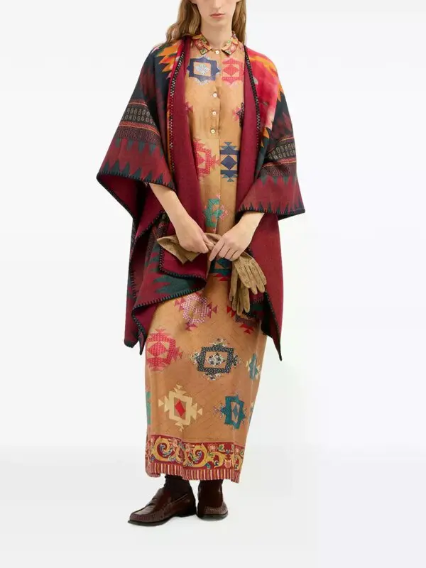 PIERRE-LOUIS MASCIA Aloe Geometric-print Maxi Dress