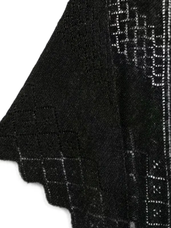 TWINSET Geometric-knit Scalloped Scarf