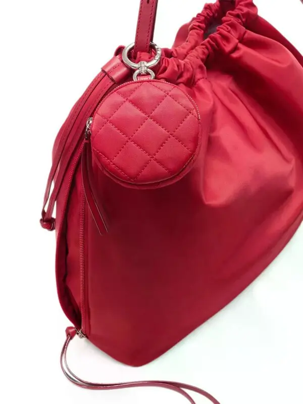 Mz Wallace Waverly Drawstring Bucket Bag - Red