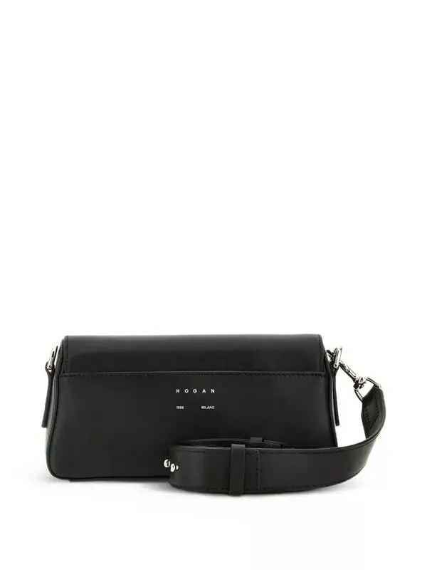 Hogan Leather H-turn Bag - Black