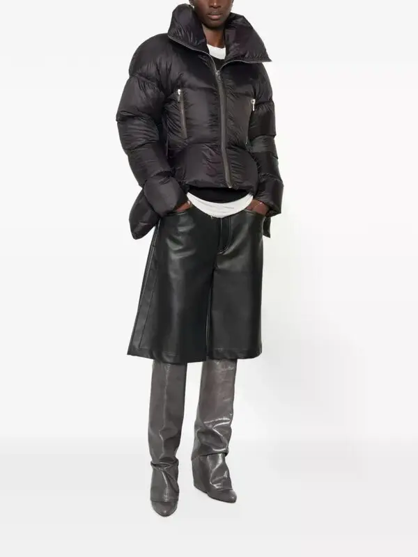 Rick Owens Quilted Funnel-neck Puffer Jacket - Black