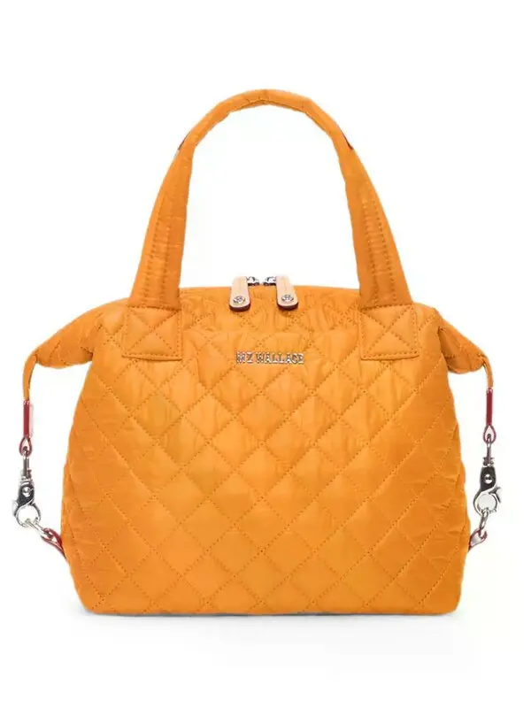 Mz Wallace Small Sutton Deluxe Quilted Tote Bag - Orange