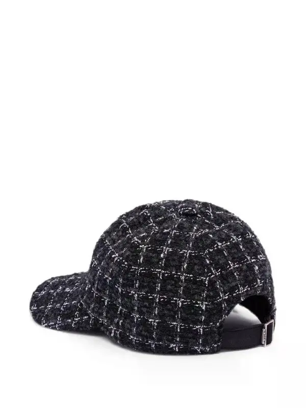 MSGM Tweed-effect Logo-embroidered Baseball Cap