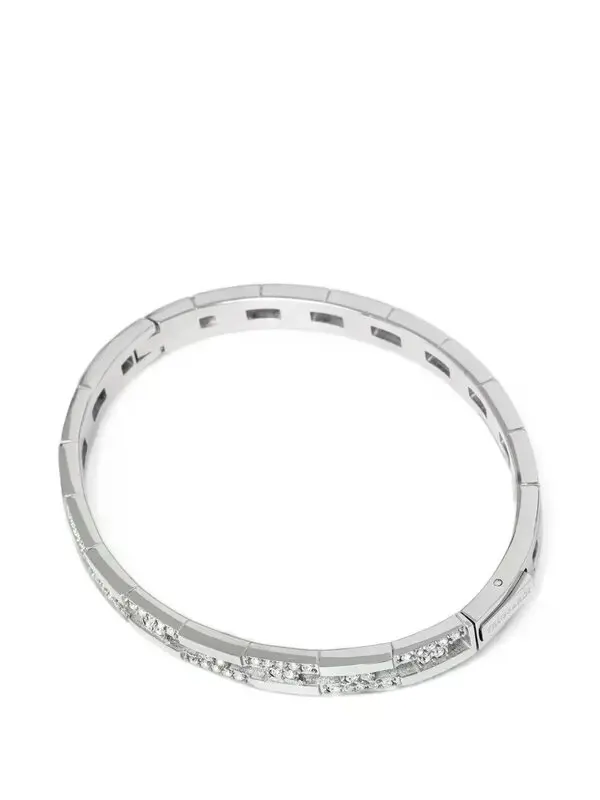 TRUSSARDI Crystal-embellished Cut-out Bracelet - Silver
