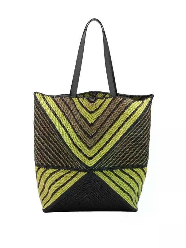 Loewe Raffia Puzzle Fold Extra Large Tote Bag