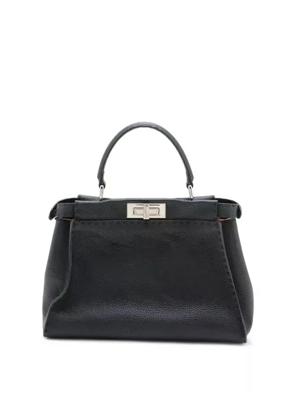 Fendi 2000-2010 Medium Leather Selleria Peekaboo Iconic Satchel