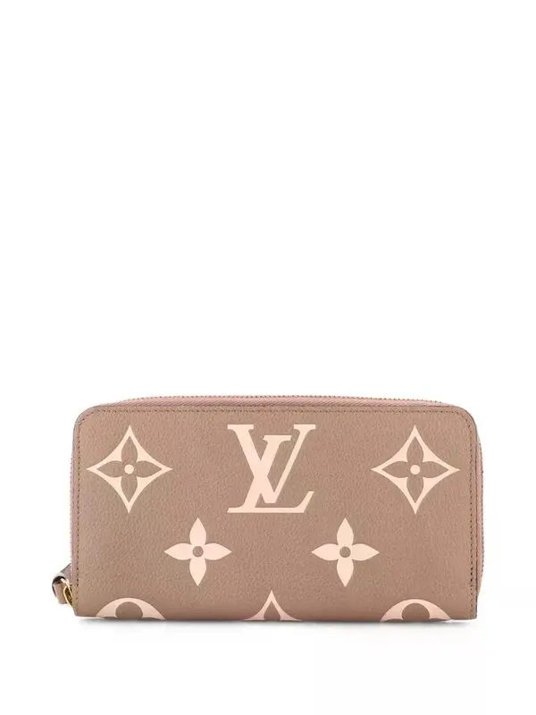 LOUIS VUITTON Zippy Wallet Bicolor Monogram Empreinte Giant Small Wallets - Neutrals