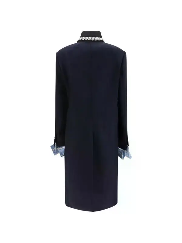 Prada Single-breasted Embroidered Double Wool Coat