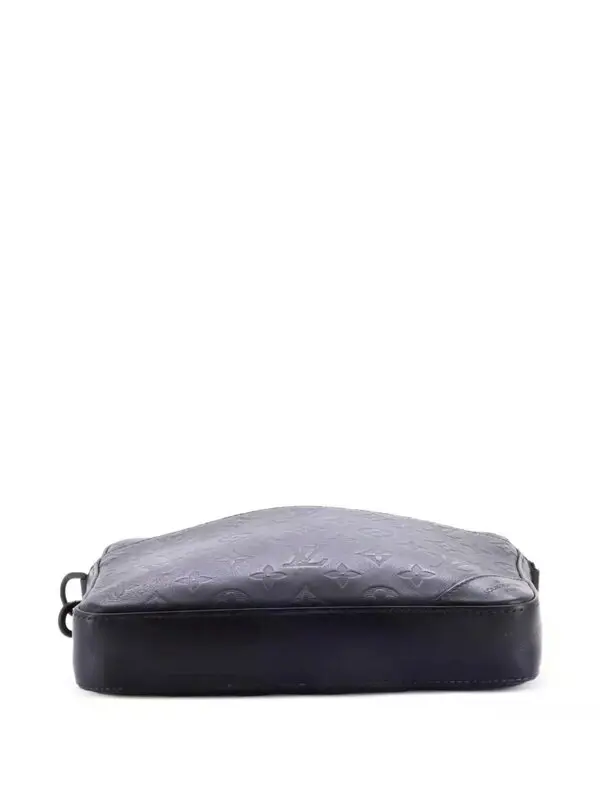 LOUIS VUITTON Monogram Shadow Leather Duo Messenger Bag - Black