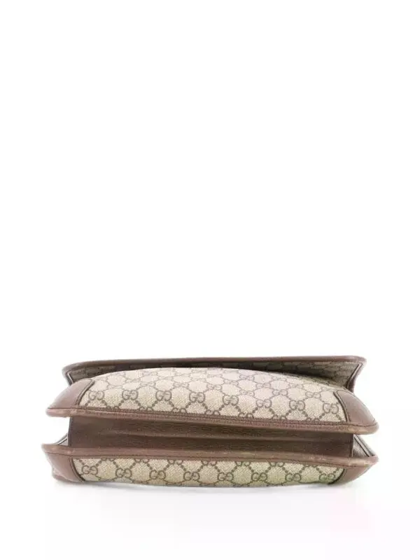 Gucci Neo Vintage Flap Messenger Gg Coated Canvas Medium Cross Body Bag - Brown