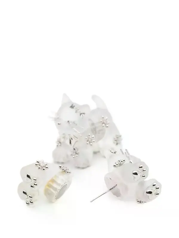 YVMIN Split Kitten Earrings - White