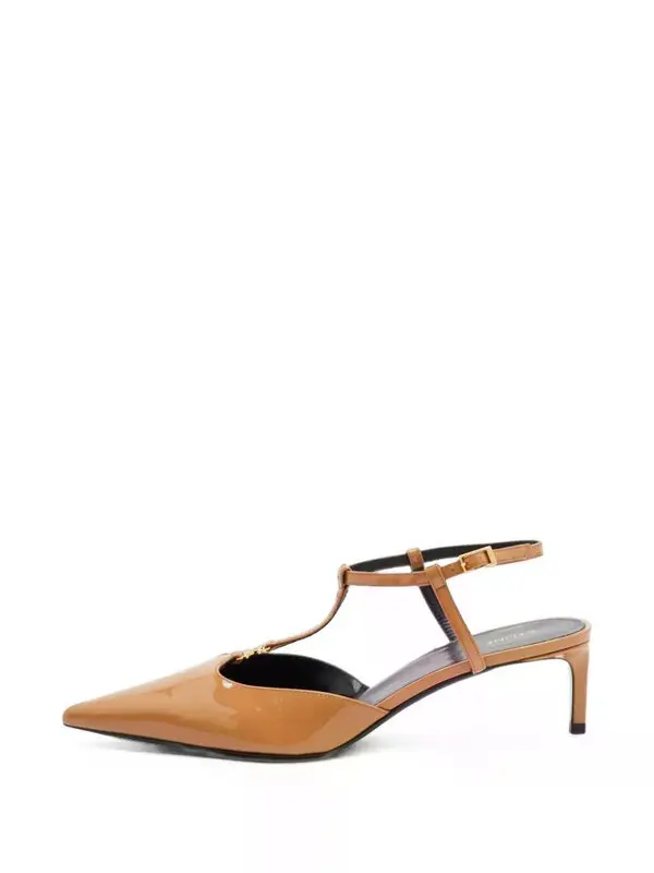 Celine Triomphe Patent T-bar Pumps