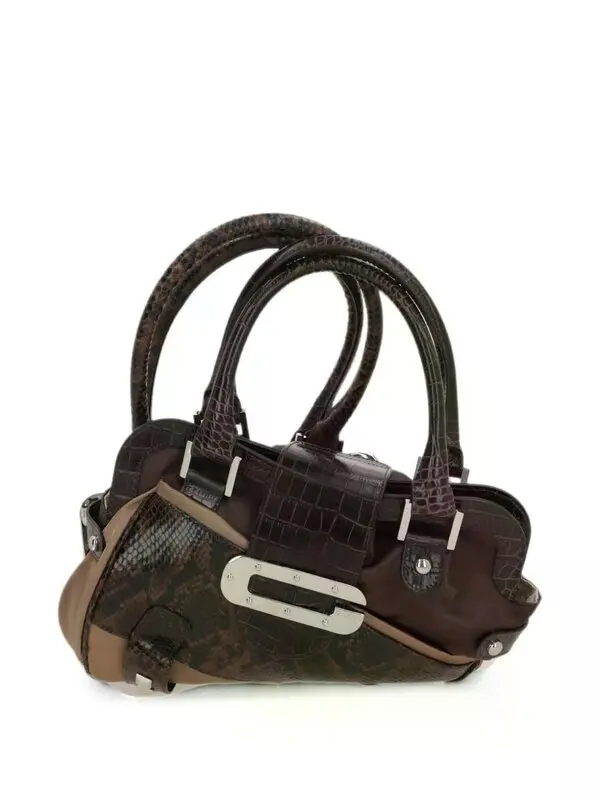 AUGUST BARRON Python-print Crocodile-effect Tote Bag